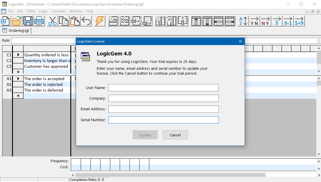 License Registration - LogicGem